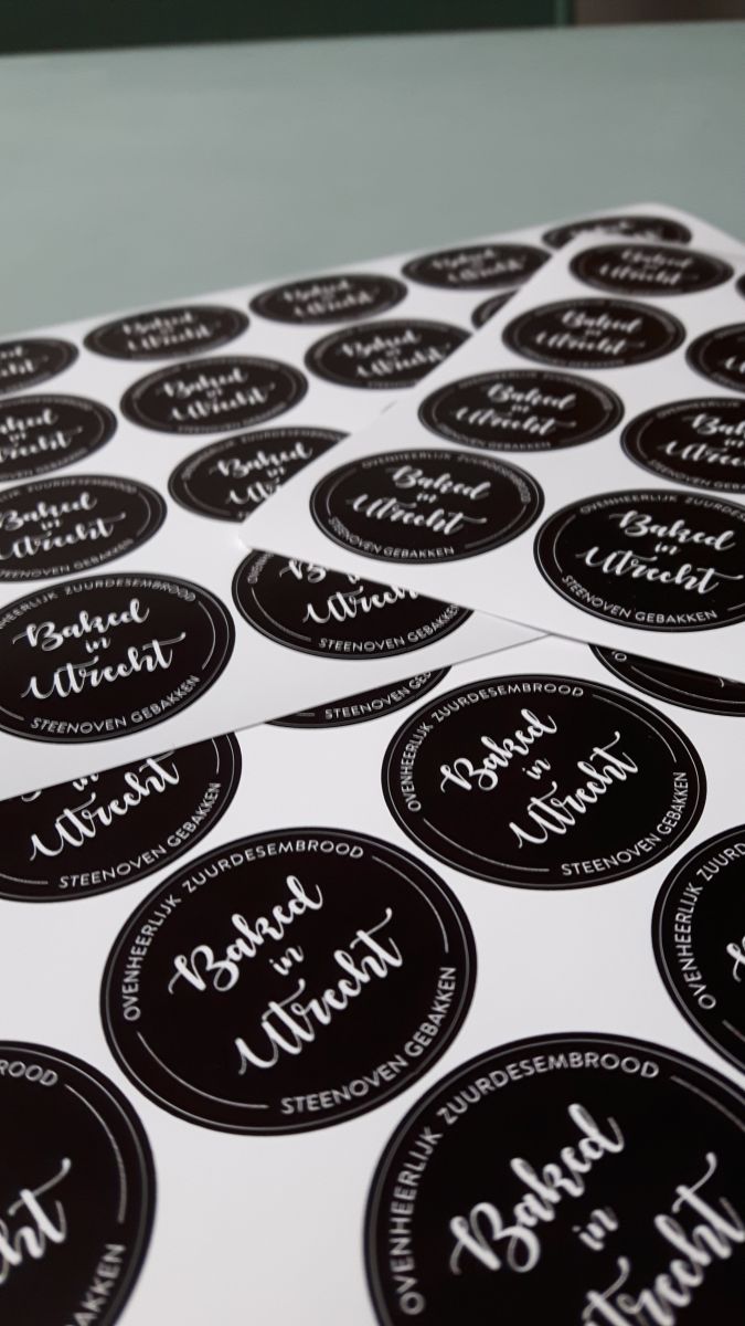 Zelfgemaakte stickers - Stempelfun- Stempels maken en graveren